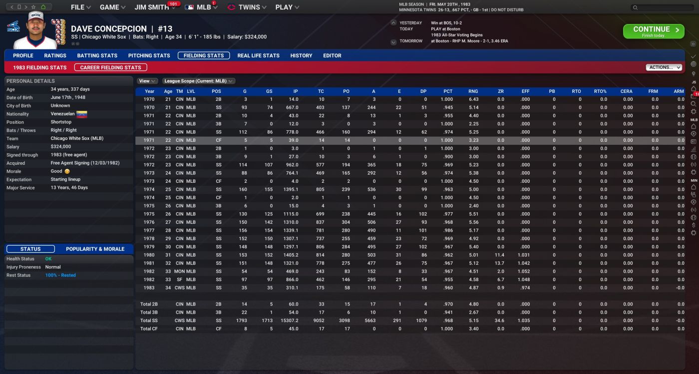 Fielding Stats - OOTP Wiki