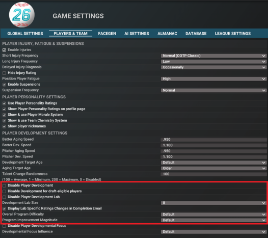 Development Lab - OOTP Wiki