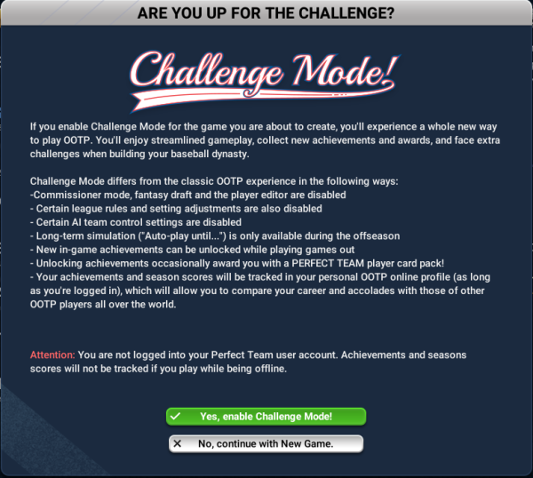 Challenge Mode - OOTP Wiki