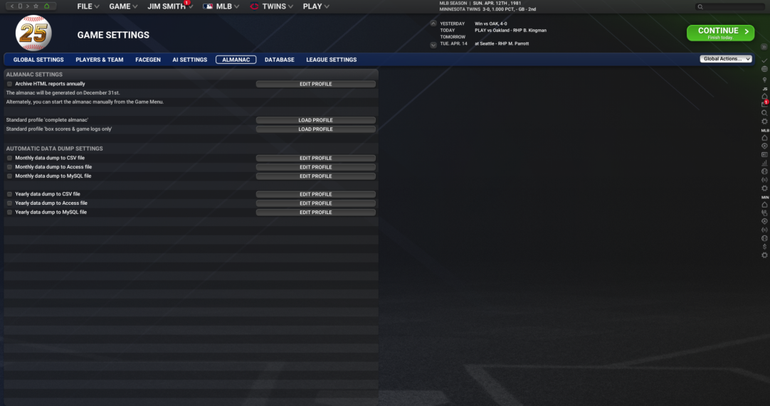 Creating the Almanac (Online League) - OOTP Wiki