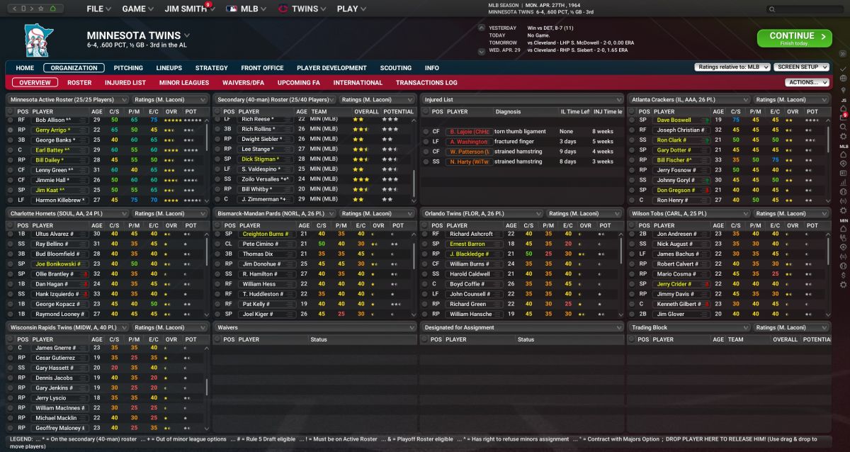 File:Team overview tab.jpg - OOTP Wiki